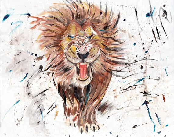 Fierce Lion Drawing Angry Lion Drawing Black And White Stock Photos
