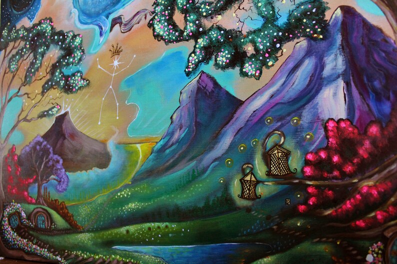 The Shire and Middle Earth, Digital Print, Living Room Wall Decor ...