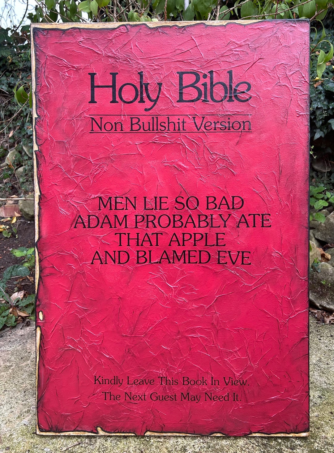 SALE Holy Bible Adam and Eve Book Cover Art Box Canvas - Etsy UK