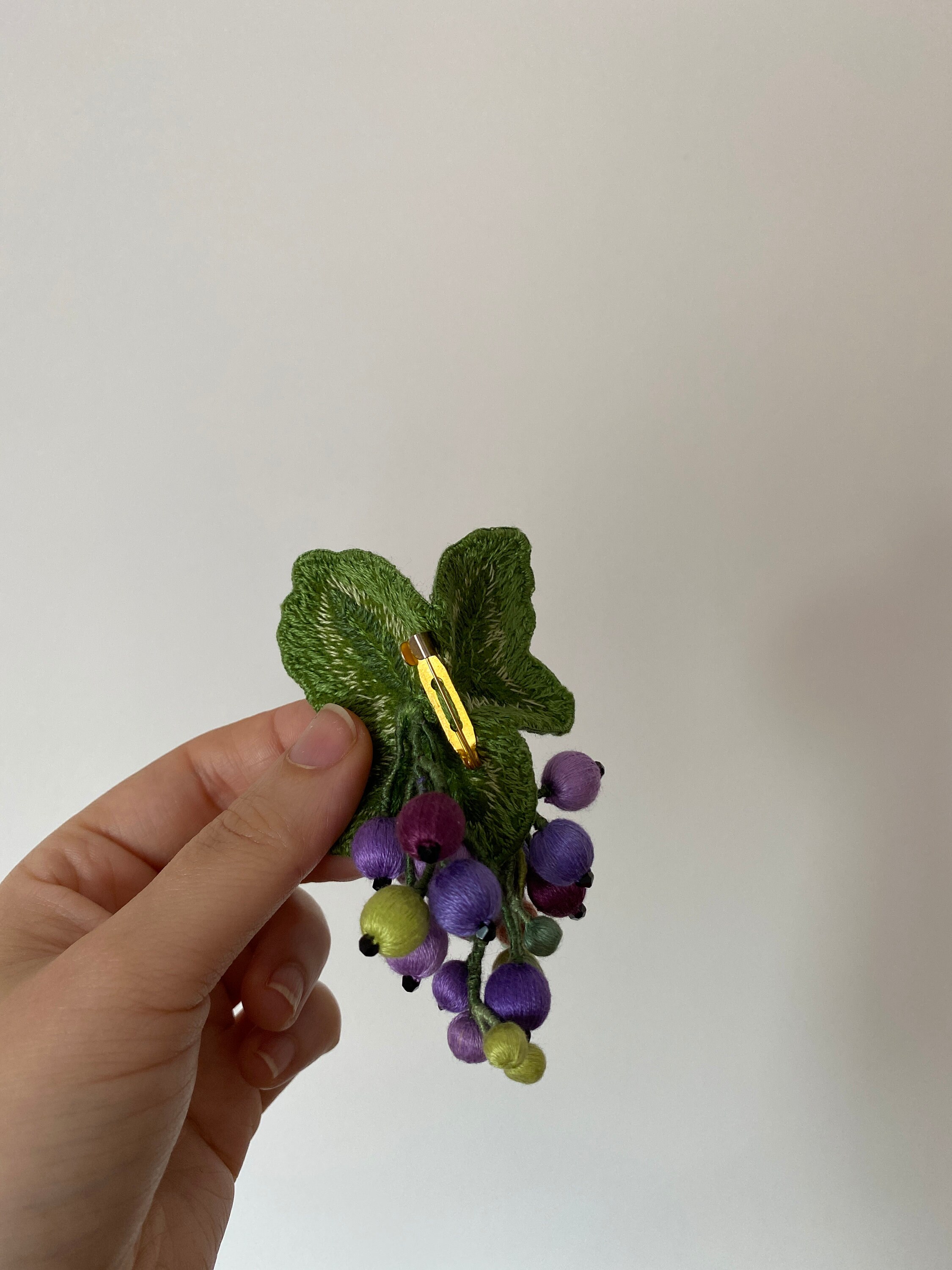 Lilac Little Fruit Berries Brooch Embroidery Brooch Woodland - Etsy