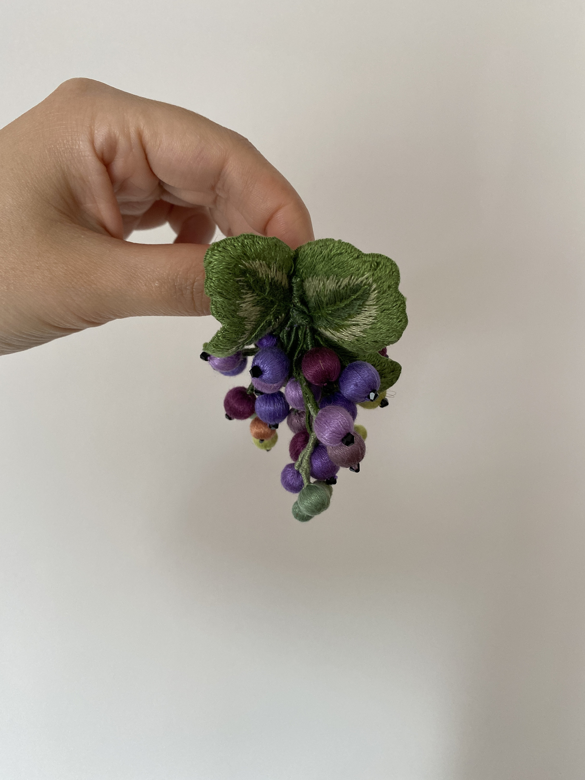 Lilac Little Fruit Berries Brooch Embroidery Brooch Woodland - Etsy