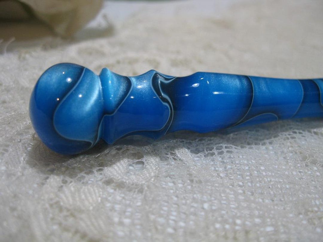 Persian Blue Turned Acrylic Hair Stick - Etsy
