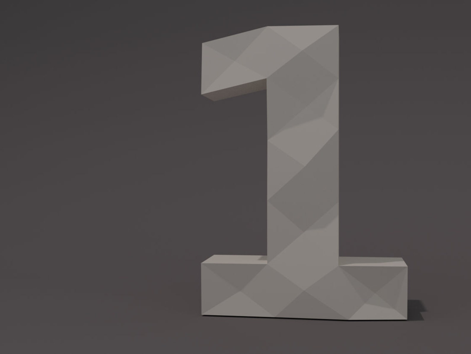 Papercraft Number One Model 1 Digit 3D Origami Download - Etsy