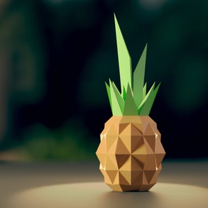 Pineapple Papercraft Template - Etsy