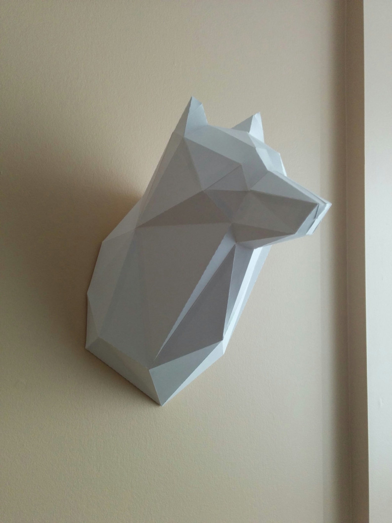 Stampabile modello di carta di lupo Trophy - Fai da te - PDF Template ...