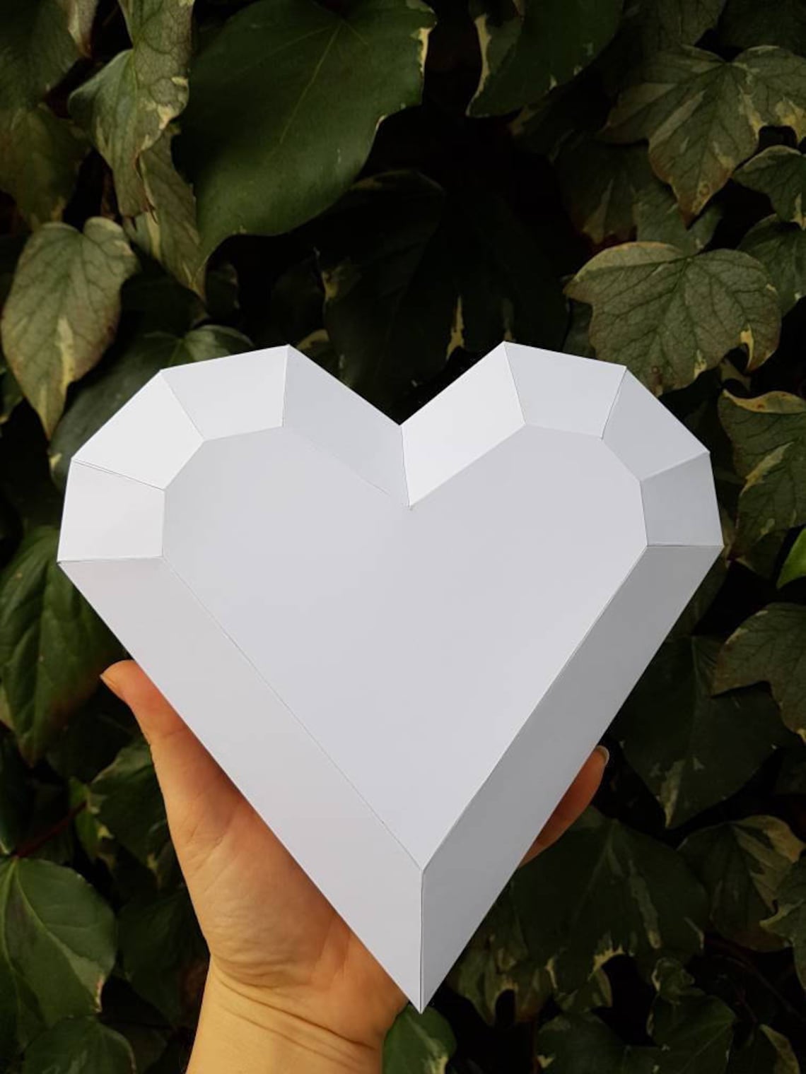 Printable Paper Model of Hearts Folding 3d Diy Template - Etsy