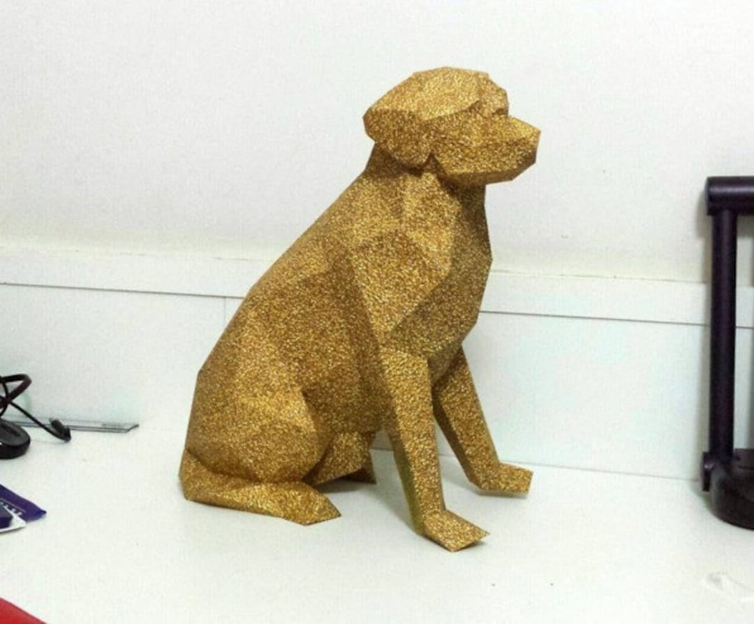 Labrador Retriever Paper Model: DIY Folding Template (digital Download ...