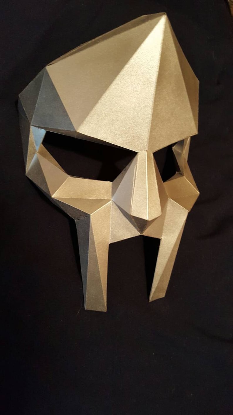 MF Doom Mask Modelo de papel imprimible Modelo 3D Papercraft Descargar ...