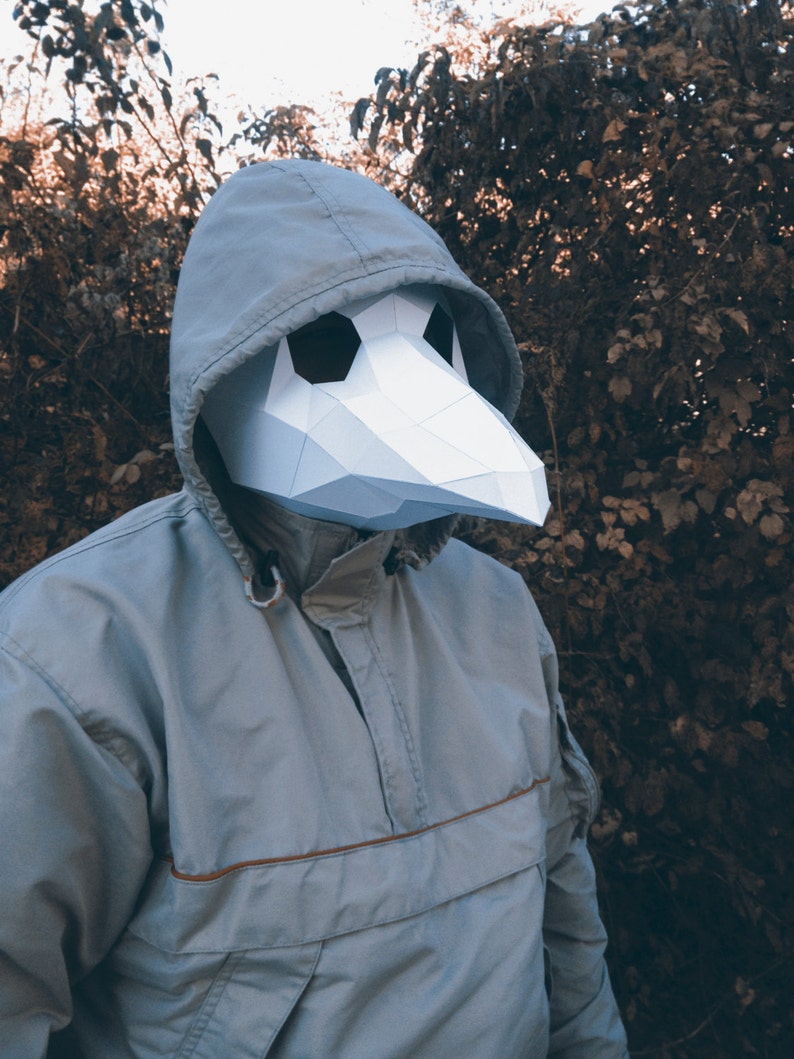 Printable Paper Model Of Plague Doctor Mask Folding Diy | Etsy