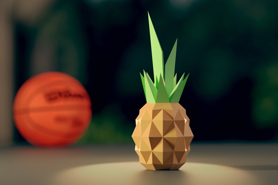 Pineapple Papercraft Template - Etsy