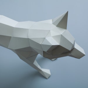 Arctic Fox - Papercraft Pattern - DIY Origami Model - Downloadable PDF ...