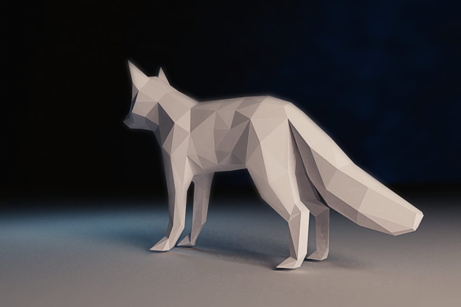 Arctic Fox Papercraft Pattern DIY Origami Model - Etsy Canada