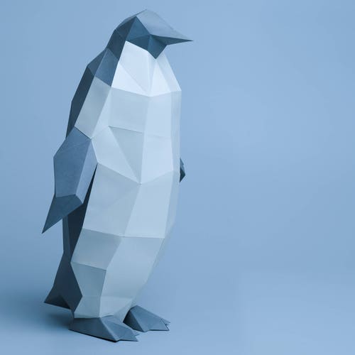 Penguin Paper Model papercraft DIY Low Poly PDF - Etsy