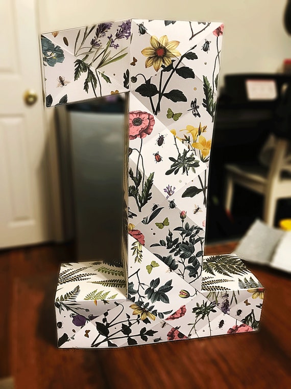 Papercraft Number One Model 1 Digit 3D Origami Download | Etsy