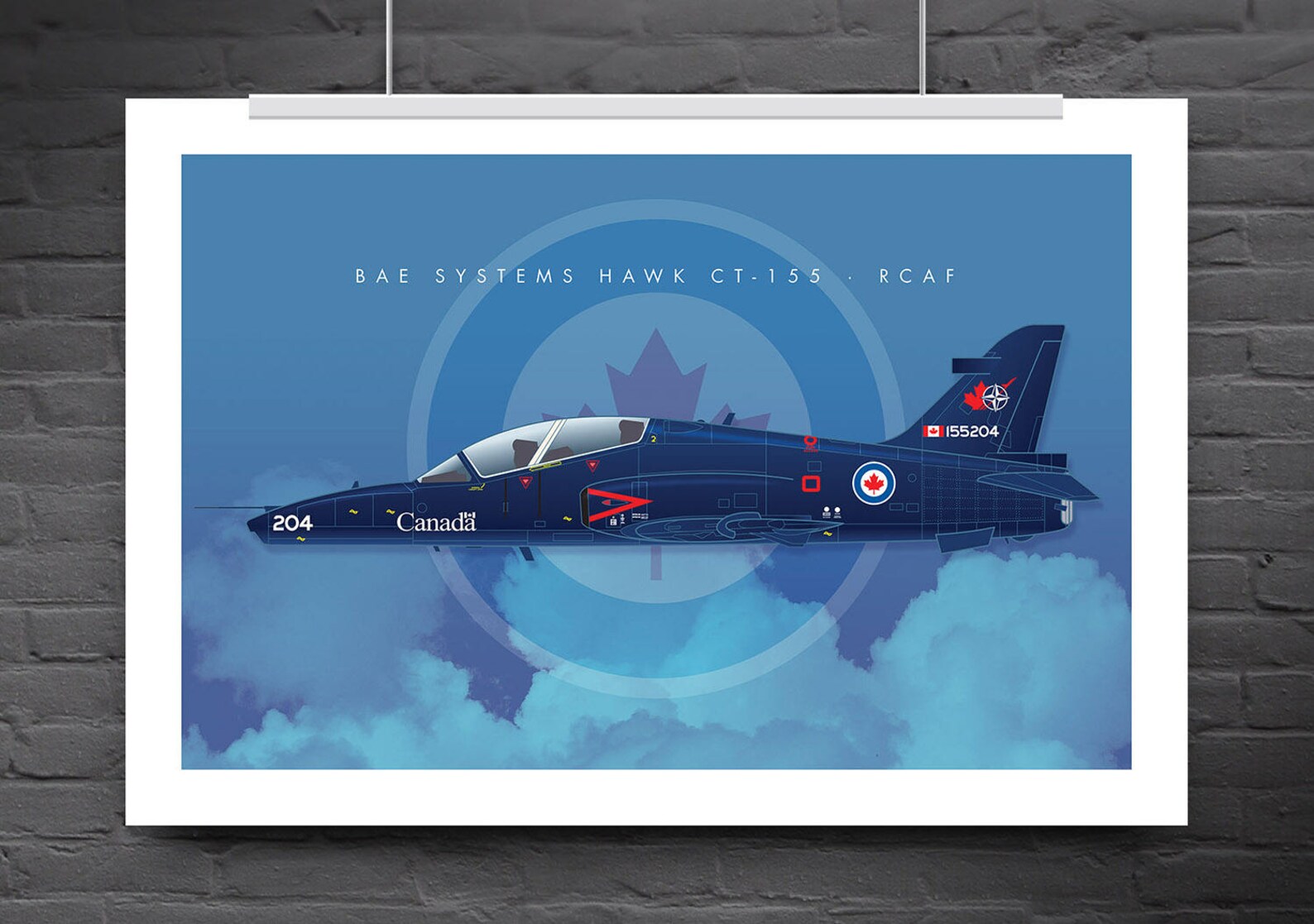 RCAF Canadian Hawk Downloadable Art Print CT-155 Jet Aircraft - Etsy