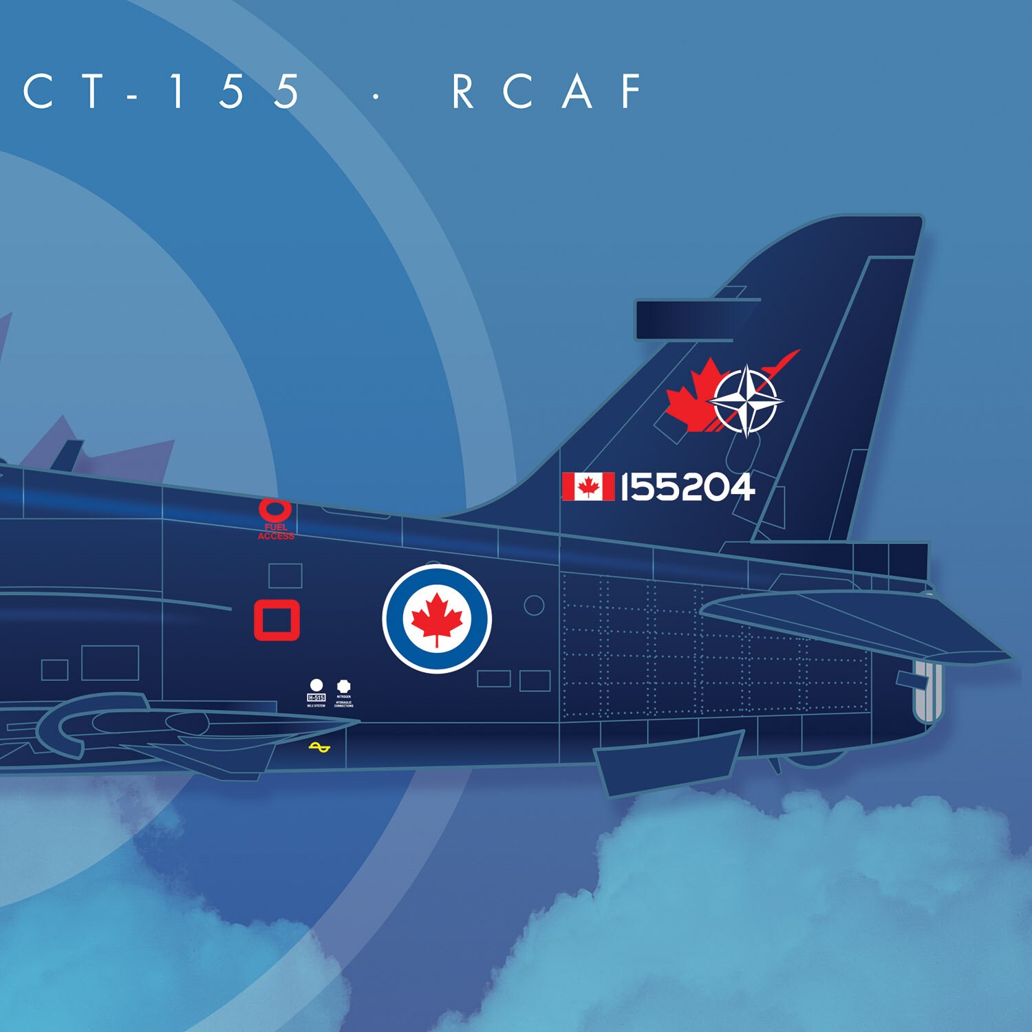 RCAF Canadian Hawk Downloadable Art Print CT-155 Jet Aircraft - Etsy