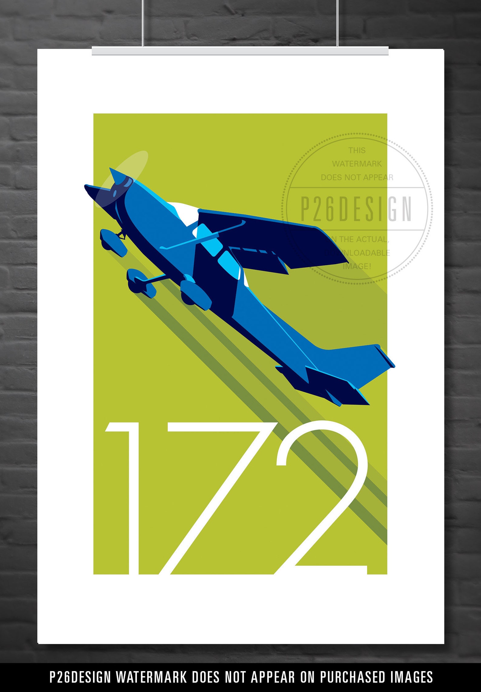 Cessna 172 Downloadable Poster, Digital Aviation Art - Etsy