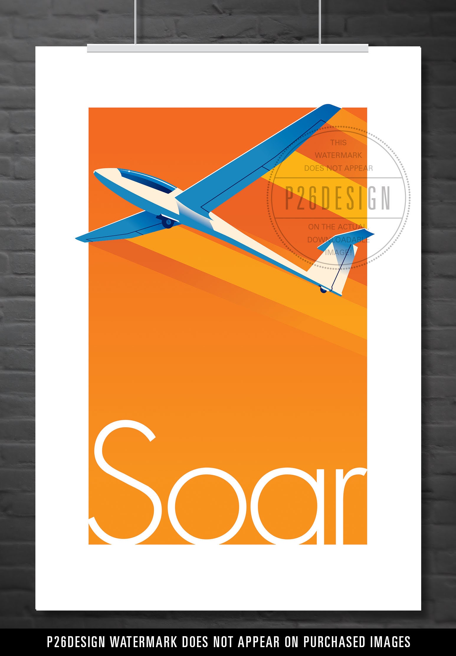 Glider Downloadable Art, 'soar' LS-4 Digital Aviation Art - Etsy