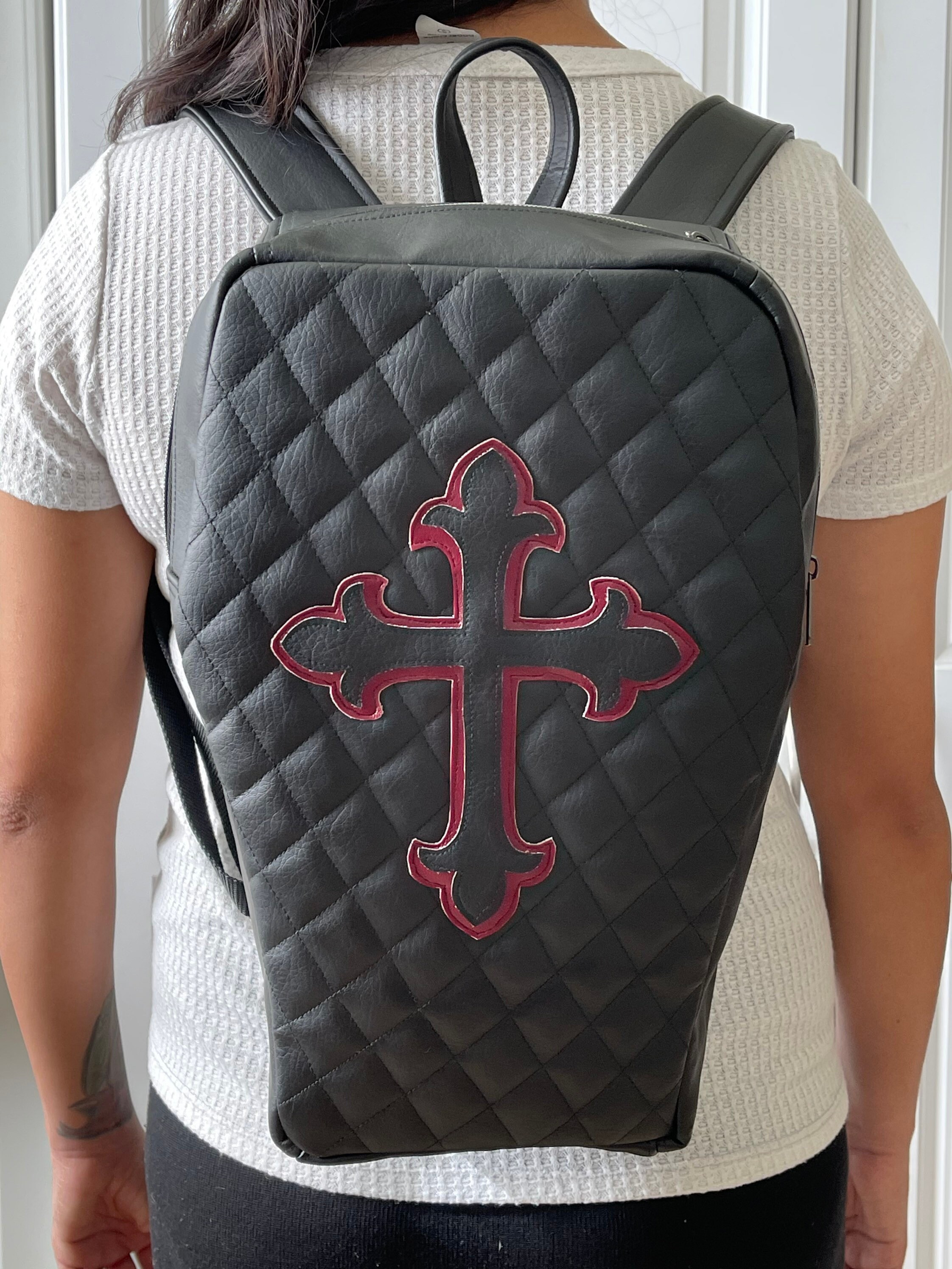 Coffin Backpack Coffin Bag Vegan Leather Coffin Backpack | Etsy