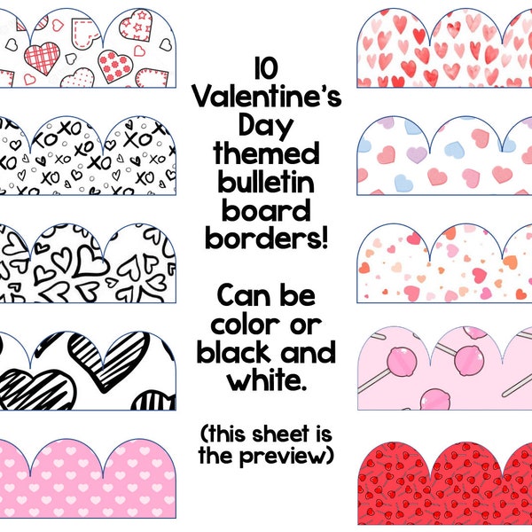 Black and White Bulletin Board Border - Etsy