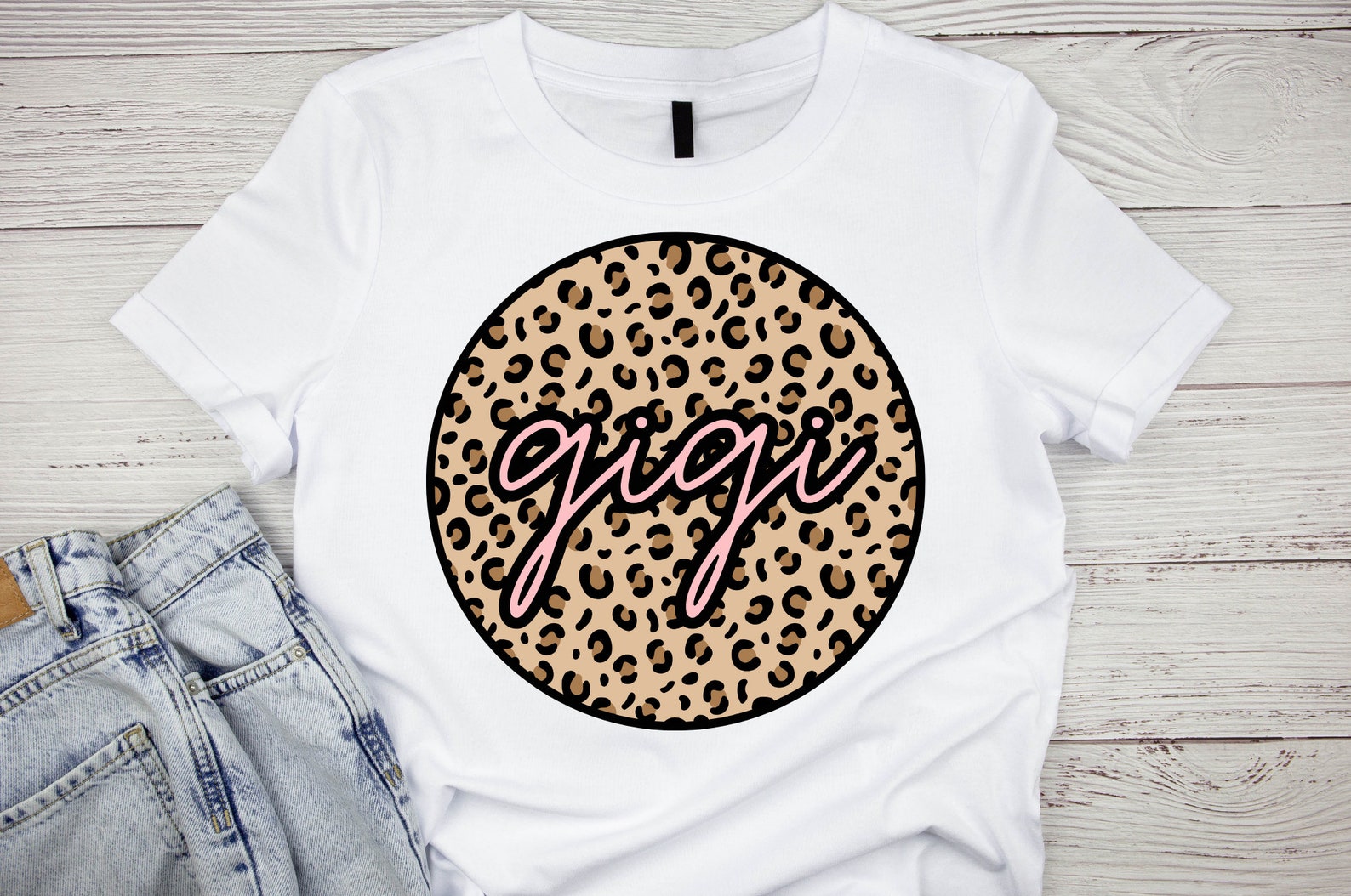 Gigi Cheetah Circle, Gigi, Gigi PNG, Gigi Sublimation, Gigi Sticker ...