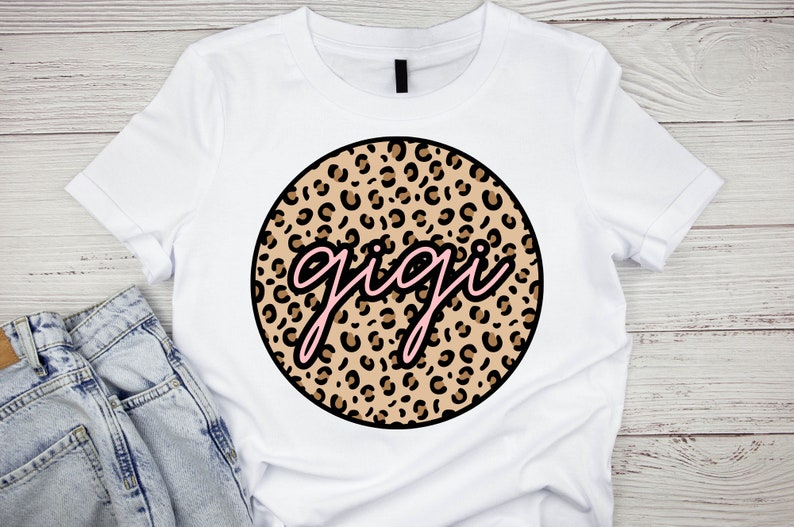 Gigi Cheetah Circle, Gigi, Gigi PNG, Gigi Sublimation, Gigi Sticker ...