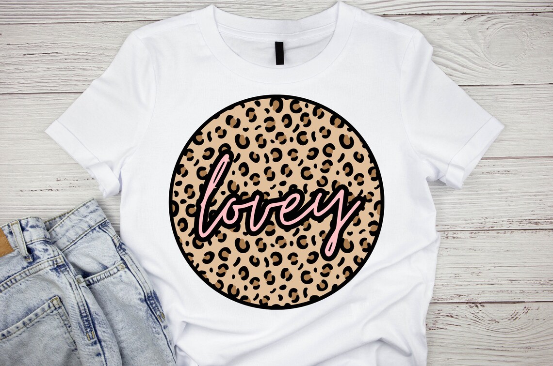 LOVEY Cheetah Circle, Lovey SVG, Lovey PNG, Lovey Sublimation, Lovey ...