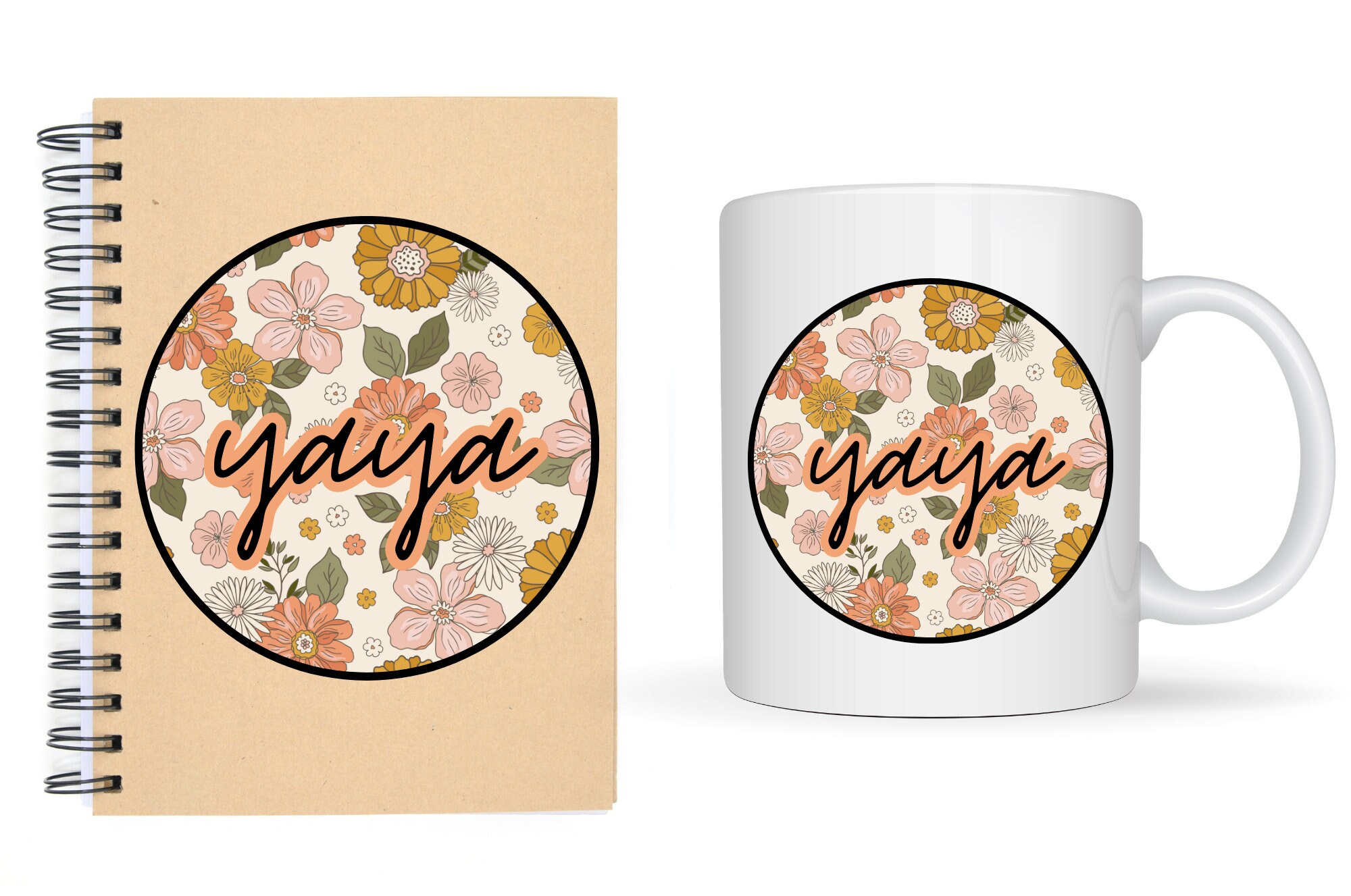 YAYA Floral Circle, Yaya, Yaya PNG, Yaya Sublimation, Yaya Sticker File ...