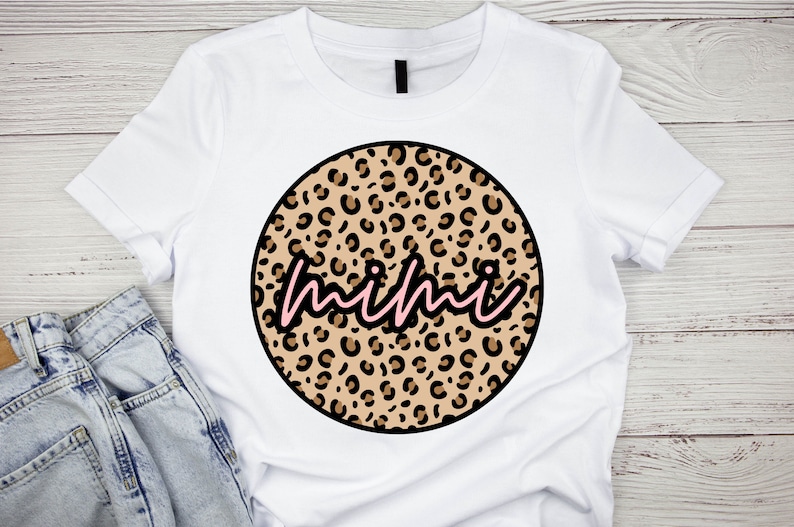 MIMI Cheetah Circle, Mimi, Lovey PNG, Mimi Sublimation, Mimi Sticker ...