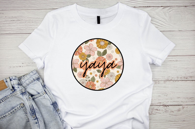 YAYA Floral Circle, Yaya, Yaya PNG, Yaya Sublimation, Yaya Sticker File ...