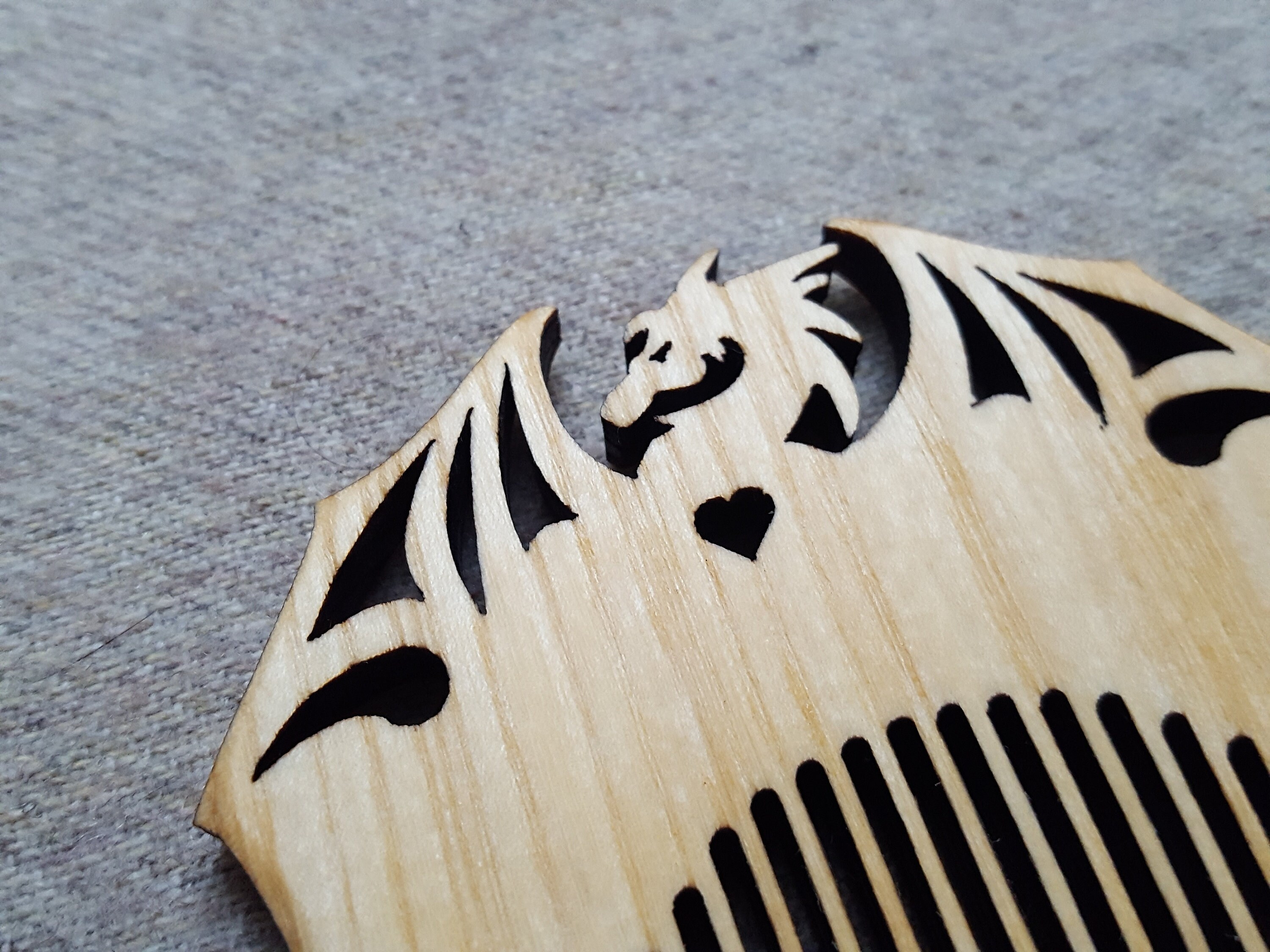 Fantasy Wooden Comb Dragon Comb | Etsy