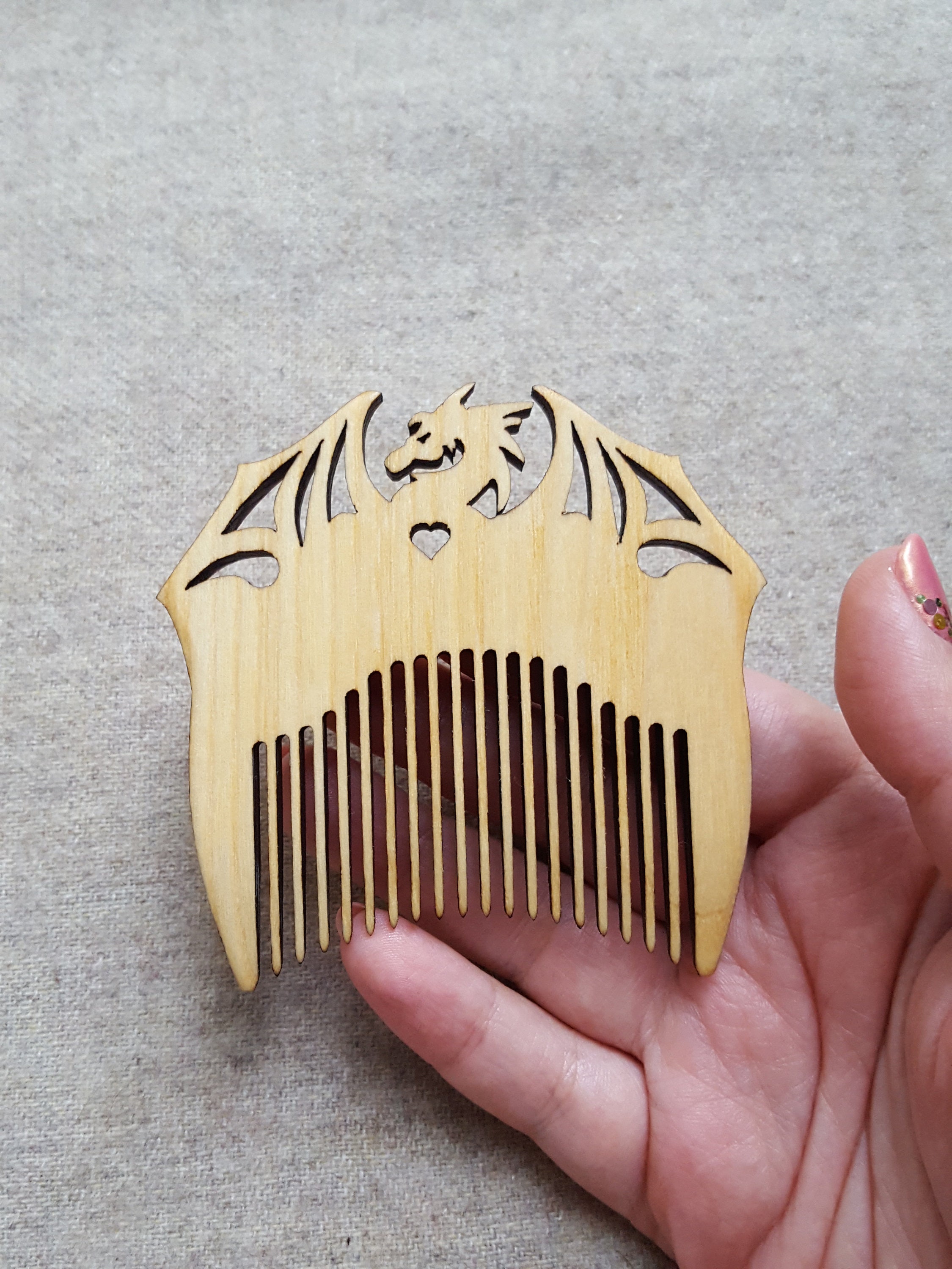 Fantasy Wooden Comb Dragon Comb | Etsy
