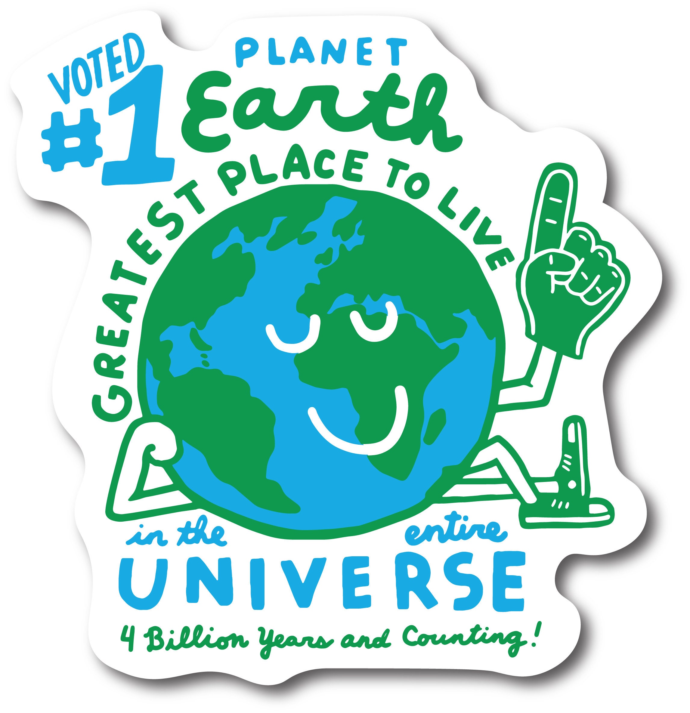 Planet Earth Vinyl Sticker - Etsy