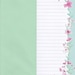 Green and Pink Floral Border Lined Stationery 8.5"x11" 25 Sheets & 10 ...