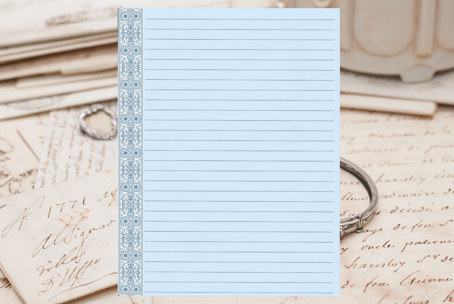 Victorian Design Lined Stationery 8.5x11 25 Sheets | Etsy