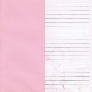 Pink Floral Background Writing Paper 8.5"x11" With 25 Sheets and 10 ...