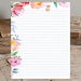 Nice Floral Edged Lined Writing Paper 8.5"x11" 25 Sheets With 25 Color ...
