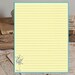 Nice Floral Edged Lined Writing Paper 8.5"x11" 25 Sheets and Color ...
