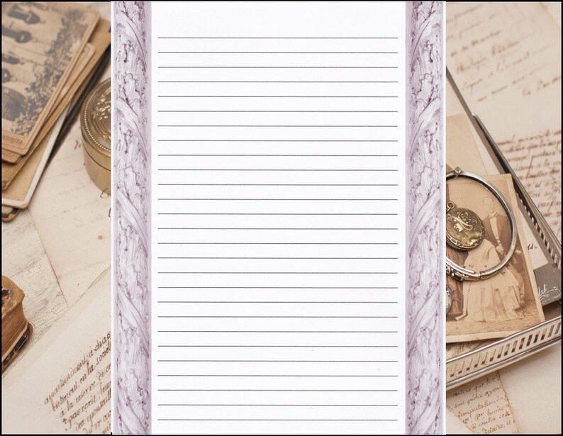 Victorian Inspired Fine Lined Stationery 8.5 X 11 - Etsy