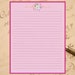 Pink Flower Fine Lined Stationery 8.5" X 11" 25 Sheets and 10 Color Co ...