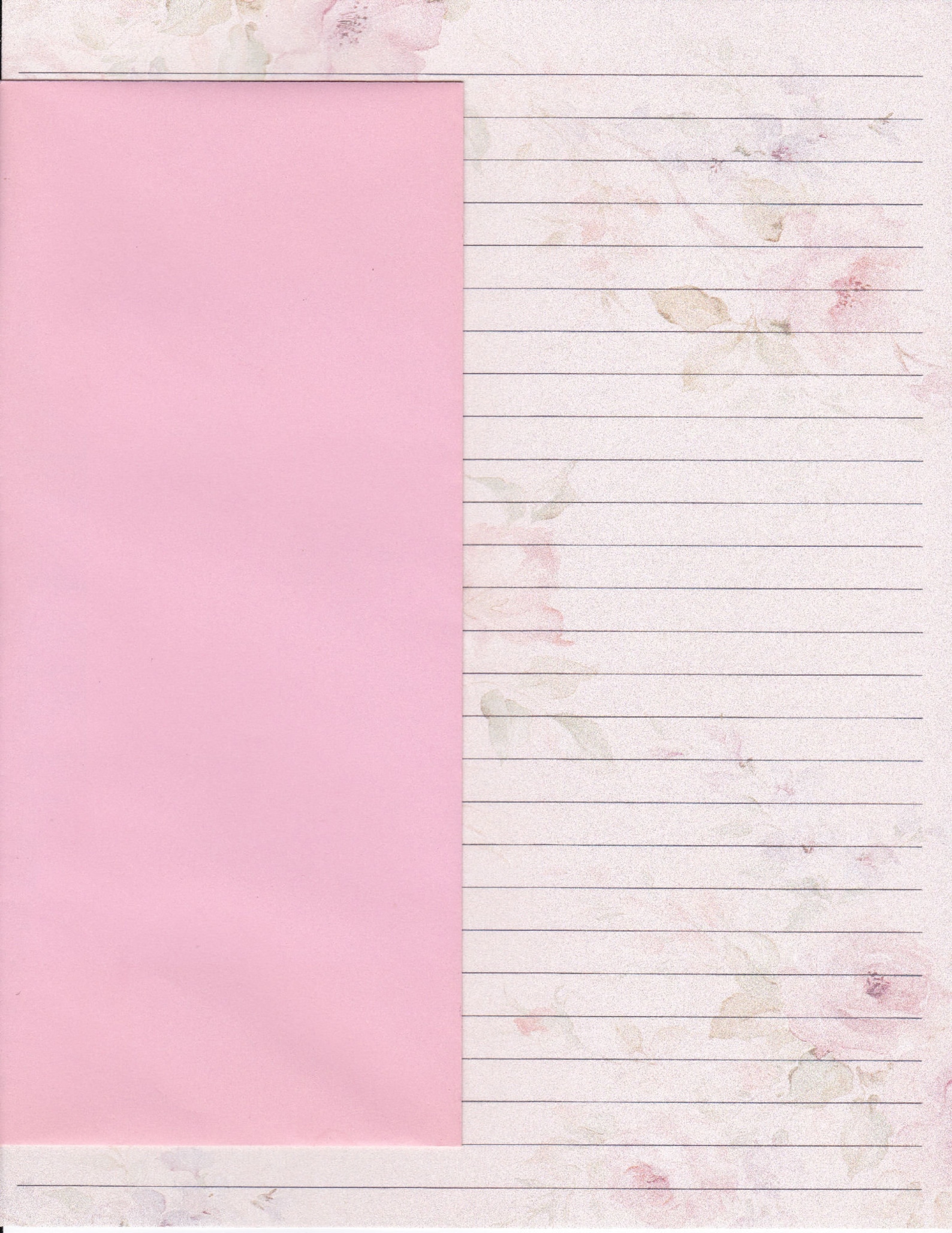 Pink Floral Background Lined Writing Paper 8.5x11 - Etsy Denmark