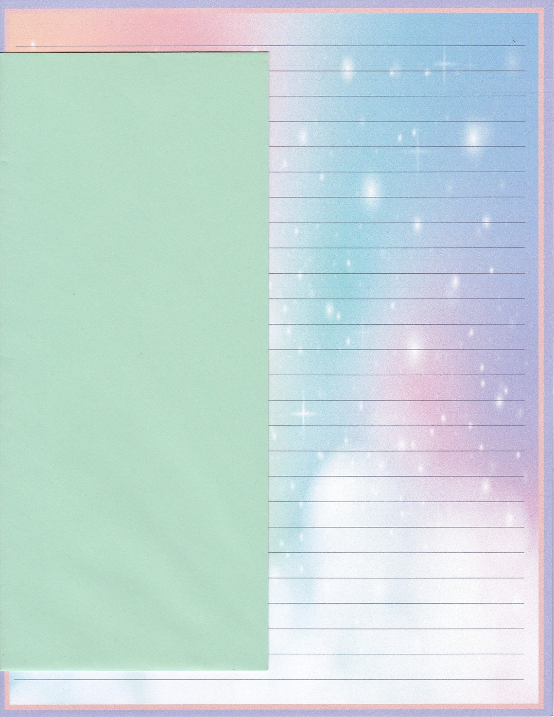Whimsical Background Lined Stationery 8.5 X 11 25 | Etsy