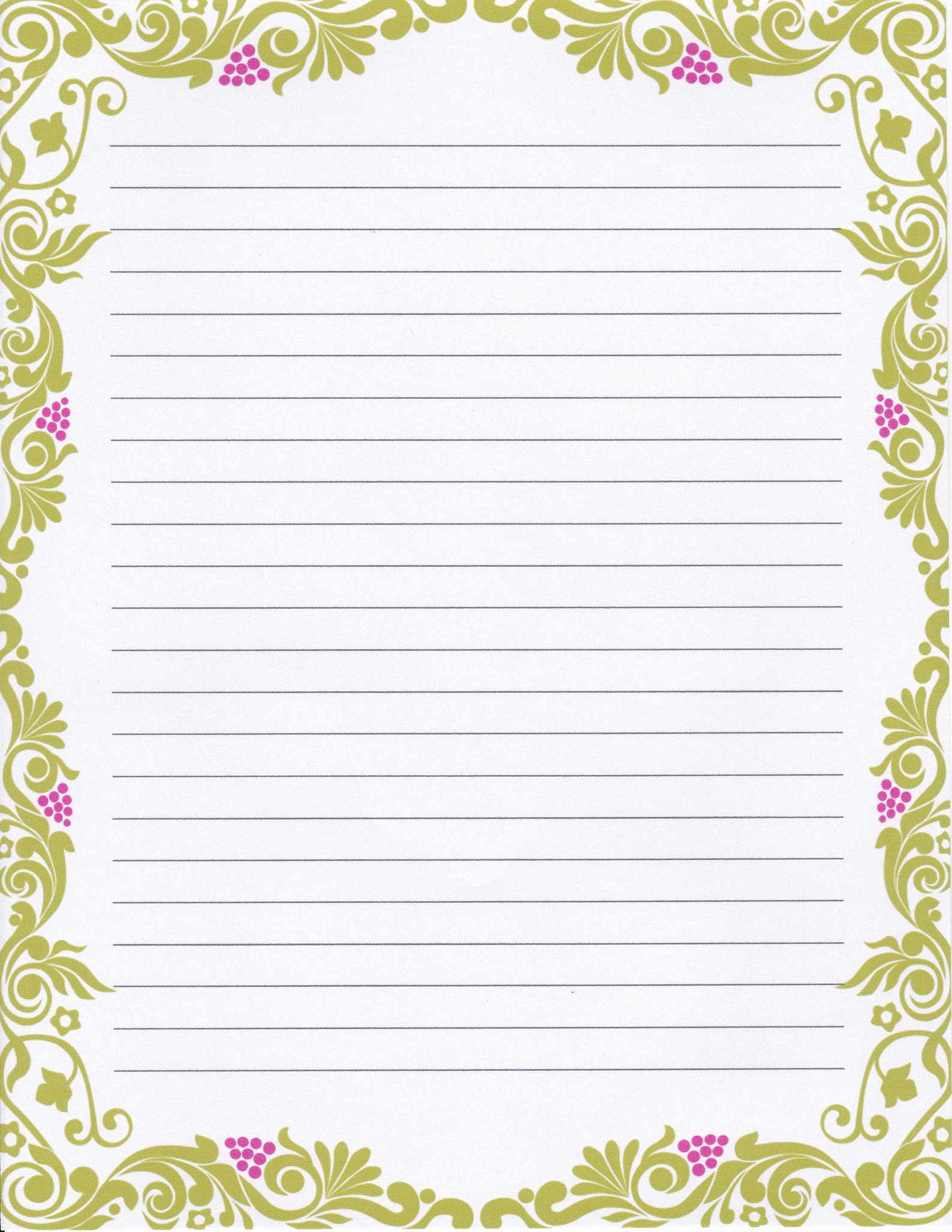 Classic Colonial Design Bordered Fine Lined Stationery - Etsy