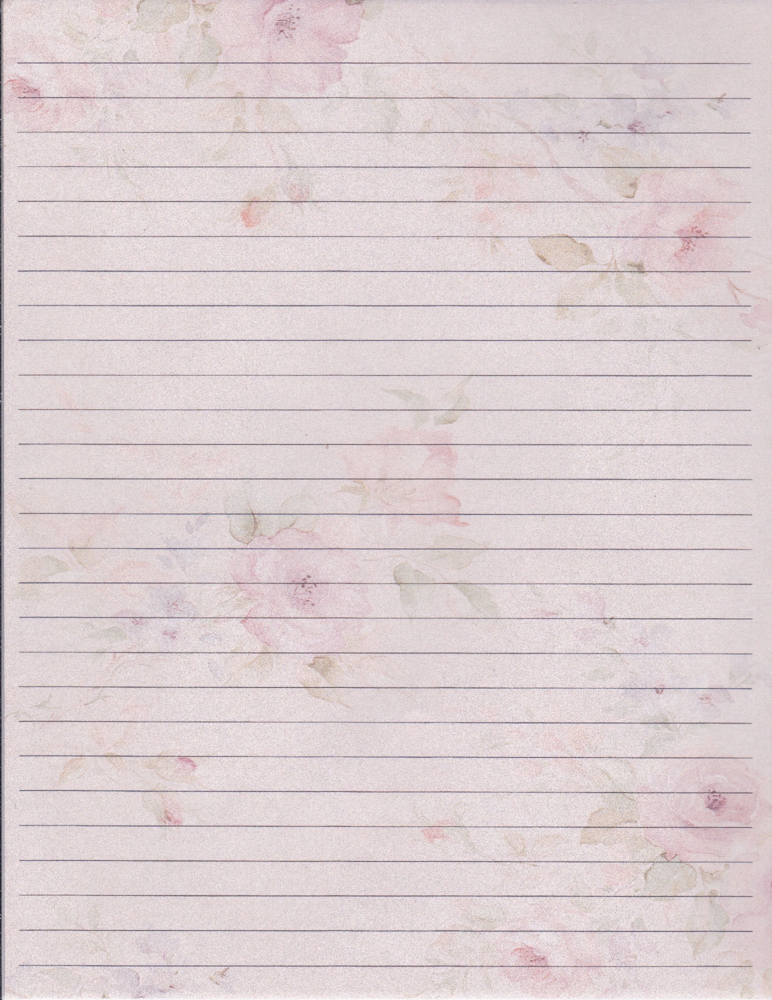 Pink Floral Background Lined Writing Paper 8.5x11 - Etsy