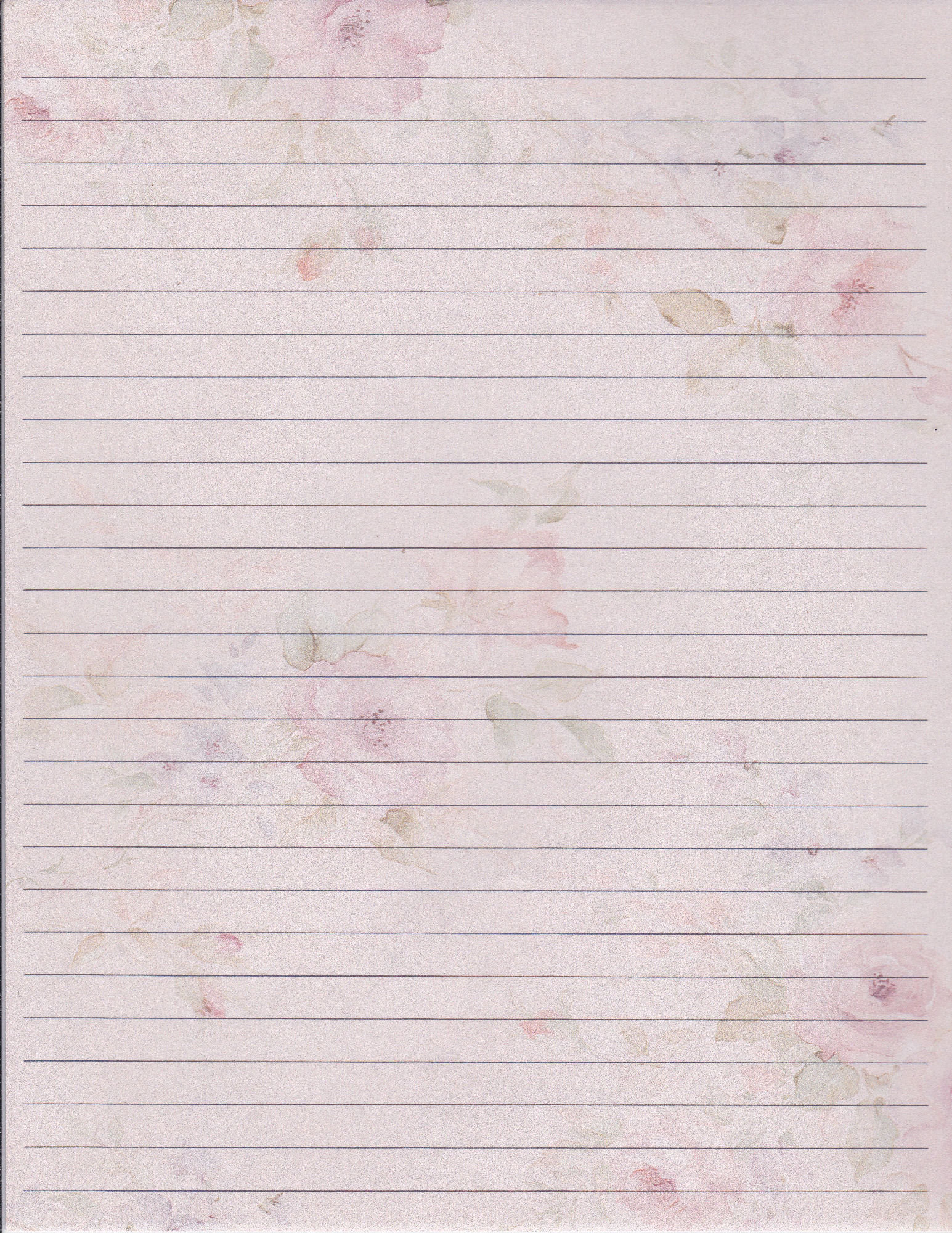 Pink Floral Background Lined Writing Paper 8.5x11 | Etsy