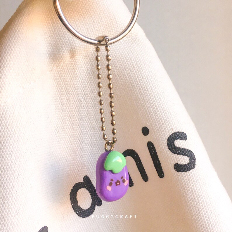 Kawaii Cute Flat Food Keychains Polymer Clay Charms - Etsy