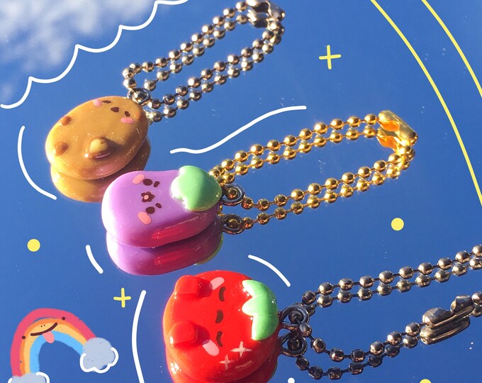 Kawaii Cute Flat Food Keychains - Polymer Clay Charms - Etsy