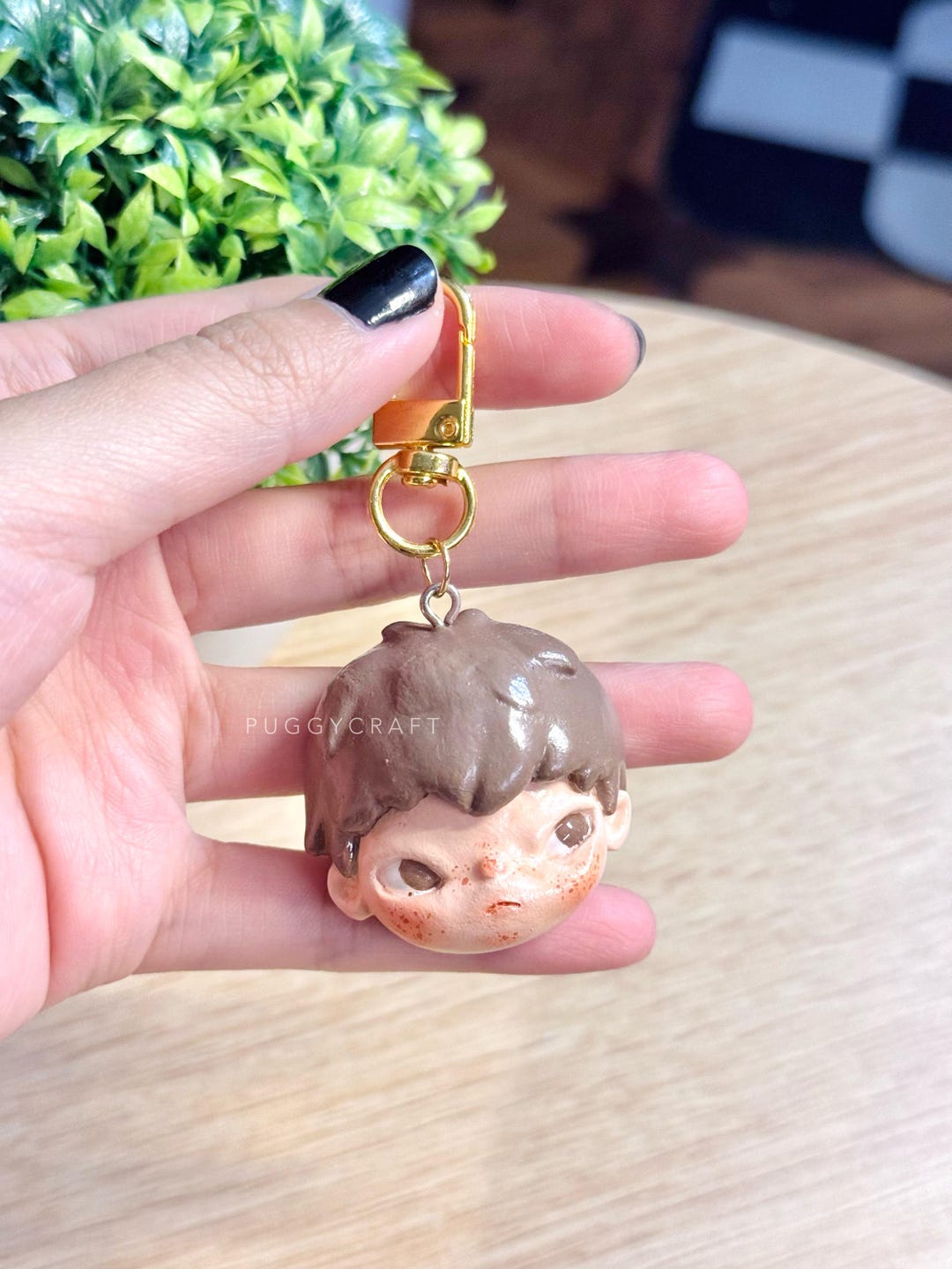 Handmade Hirono Keychain - Clay Charm Accessory - Etsy