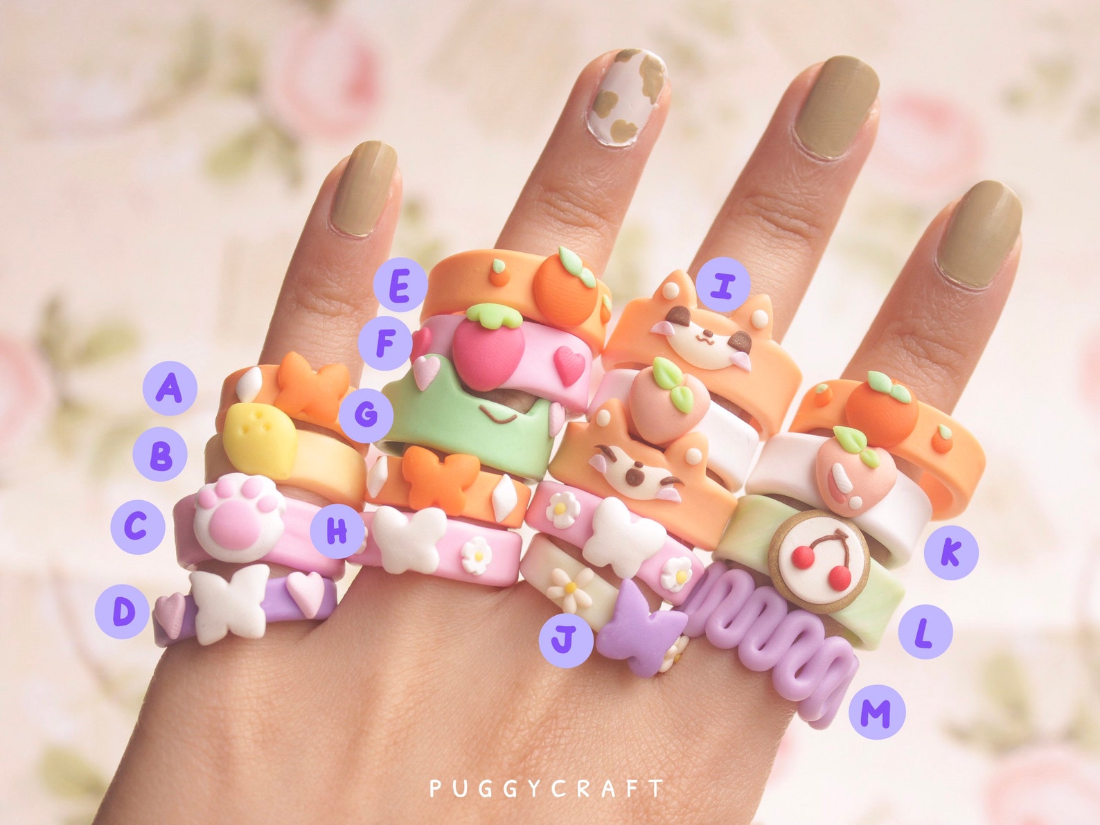 Kawaii Chunky Rings Polymer Clay - Etsy