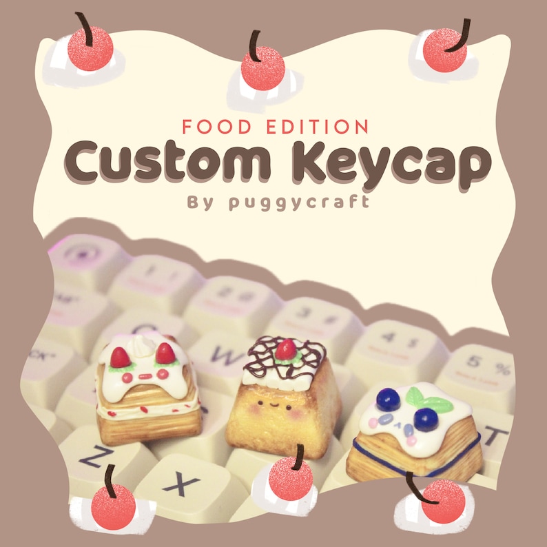 Custom Artisan Keycap Food Edition Polymer Clay Keycap - Etsy